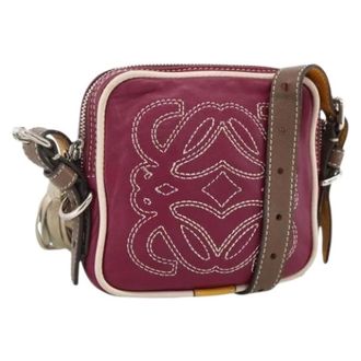 Loewe Sac bandouli&egrave;re en cuir Pre-owned - Femme - Pre-owned - Rouge - Taille: ONE Size