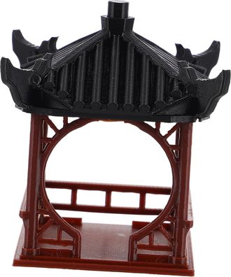 Valiclud Miniatur Pavillon Mikrolandschaft Deko Stein Ornament für Aquarium Terrarium Bonsai Wasserstein Naturgetreu Zen Gartenzubehör