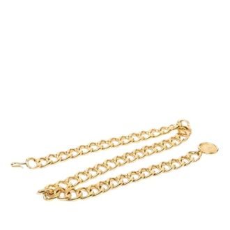 Chanel Ceinture &agrave; m&eacute;daillon pr&eacute;-poss&eacute;d&eacute;e plaqu&eacute;e or - Femme - Pre-owned - Jaune - Taille: ONE Size