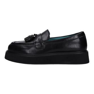 Emanuelle Vee Femme, Chaussures, Noir, Taille: 36 EU Leather Mocassins