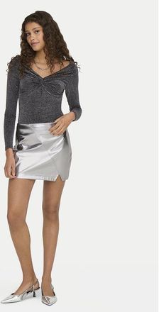 Only Bluse Queen 15331413 Grau Slim Fit