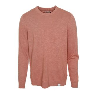 Nowadays Leinen-Rundhalspullover - - Knitwear - Herren - Rosa - 2XL