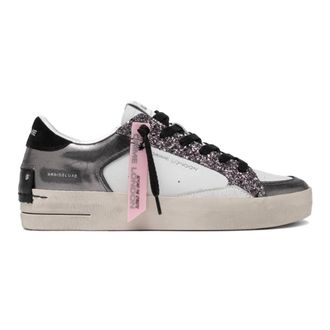 Crime London Silber Glitter Sneakers Stilvoll Italienisch Handgefertigt - - Shoes - Damen - Grau - 39 EU