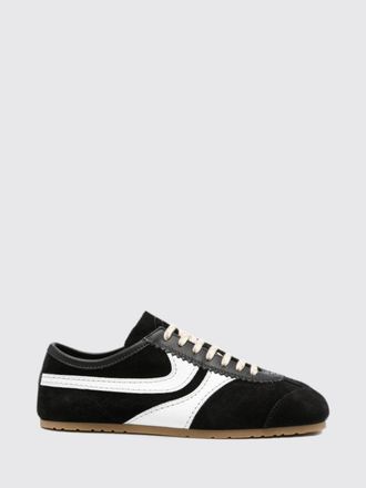 Dries Van Noten Low-Top-Sneaker aus zweifarbigem Glatt- und Velours-Kalbsleder