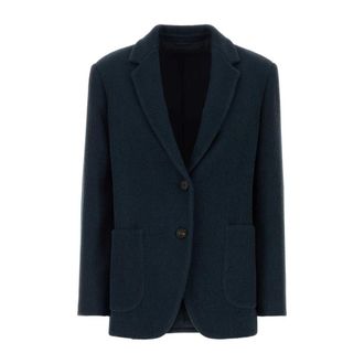 Brunello Cucinelli Glitzernder Strickblazer - - Jackets - Damen - Blau - S
