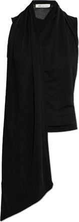 Ami Femme, Tops, Noir, Taille: 42 FR Sleeveless Lavalliere Top