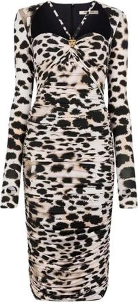 Roberto Cavalli Femme, Robes, Noir, Taille: 46 FR Murena Print Dress Midi