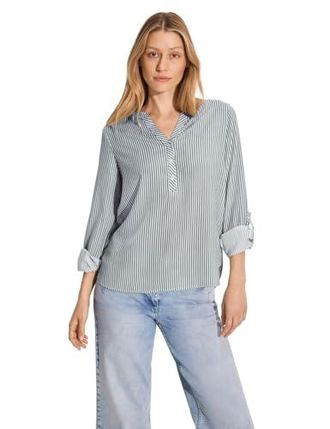 Cecil B344969 Chemisier Basique ray&eacute;, Vert Kaki, XS Femmes