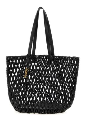 Saint Laurent Womens Black Beads Shopping Bag Neronero Borse A Mano