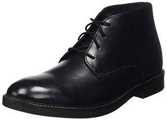 Clarks Homme Paulson Mid Bottes Chukka, Cuir Noir, 41 EU
