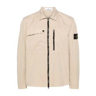 Stone Island Homme, Vestes, Beige, Taille: S 1200003 Supima Cotton Twill Stretch-TC