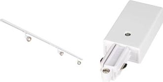 SLV LED Schienensystem PURIA, Starter Set, 1Phasen Schienen-Leuchte & 143031 Zubehör für Schienenmontage
