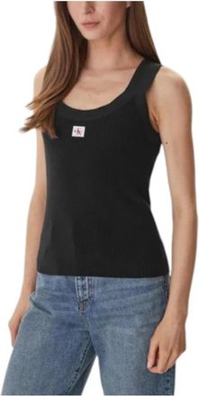 Calvin Klein Femme, Tops, Noir, Taille: 40 FR Hauts sans manches