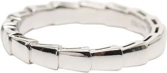 Bulgari 2010-2025 18kt Serpenti Viper Wei&szlig;goldring - Silber