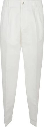 BRIGLIA 1949 Homme, Pantalons, Blanc, Taille: L Carrot Fit Pants