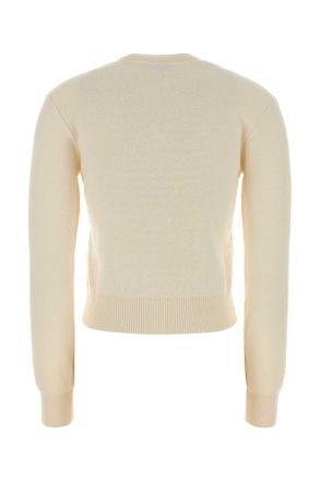 Loewe Womens Ivory Wool Sweater Ecru Exterior: Maglie
