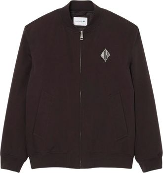 Lacoste Homme, Vestes, Brun, Taille: XL Blouson aviateur r&eacute;tro &agrave; badge d&eacute;perlant