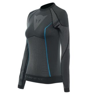 Dainese Dry LS Womens Ski Technical Jersey, Black/Blue, M, Black Blue, M