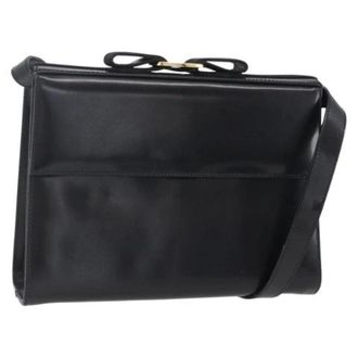 Ferragamo Sac bandouli&egrave;re en cuir Pre-owned - Femme - Pre-owned - Noir - Taille: ONE Size