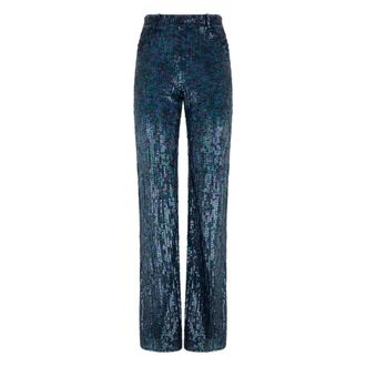 Alberta Ferretti Straight-Leg Hosen - - Trousers - Damen - Blau - S