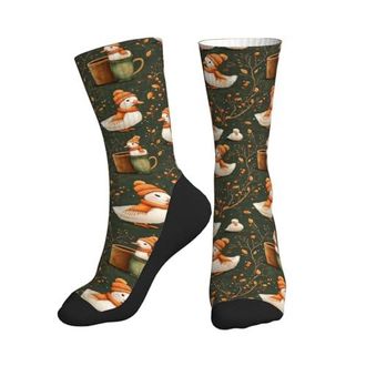 Generic Écharpe Mignonne À Motif Canard Chaussettes Sport Confortable Chausettes Chaudes Chaussettes Pour Course Femme Entraînements 40Cm