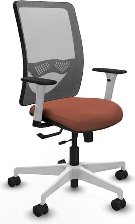 Piqueras y Crespo Verstellbarer Schreibtischstuhl Zulema mit wei&szlig;en und schwarzen Armlehnen, h&ouml;henverstellbare Lendenwirbelst&uuml;tze, ausgestattet mit Syncro/Traslack und 