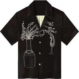 Keephen TangoDS Femmes Hommes Oc&eacute;an Homard Chemises Hawaiiennes &Eacute;crevisse Impression 3D Chemises Manches Courtes &Eacute;t&eacute; Chemise &agrave; Boutons Chemise Aloha