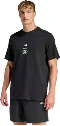 adidas Mens T-Shirt Graphique LESMILLS Tour, Black, M