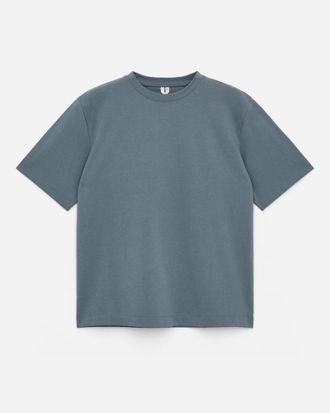 Arket Interlock-T-Shirt -Blau