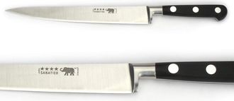 Thiers-Issard Sabatier Filetiermesser K&uuml;chenmesser Messer - Klinge 20 cm - Griff Nylon schwarz - Durchgeschmiedete Profi Qualit&auml;t