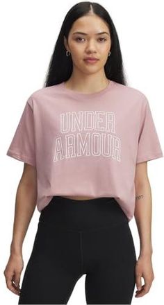 Under Armour T-Shirt Rival OS Campus pour Femme, Rose, S-M