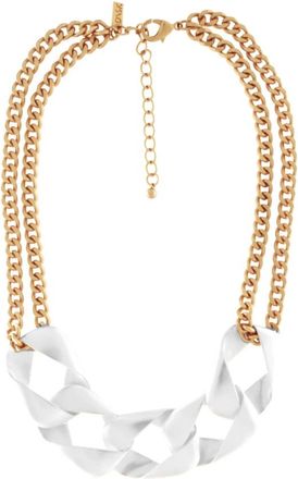 Dansk Copenhagen Anastazia Collier court &agrave; maillons &eacute;pais bicolore - Femme - Accessoires - Gris - Taille: ONE Size