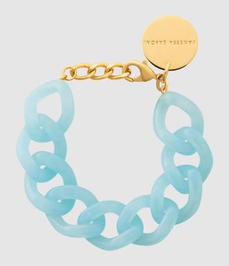 Vanessa Baroni Bracelet Flat Chain Opaline Blue