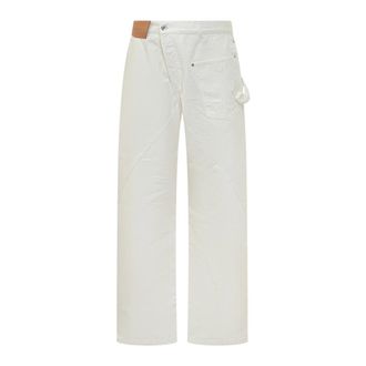 J.W.Anderson Homme, Jeans, Blanc, Taille: W26 Twisted Workwear Jeans