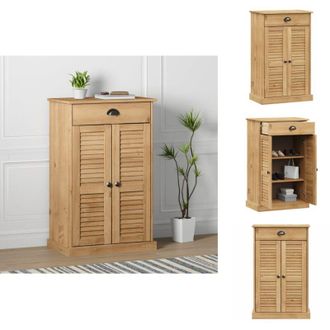 vidaXL Vidaxl - Schuhschrank vigo 60x35x96 cm Massivholz Kiefer - Schuhschrank - Holzschrank - Massivholzm&ouml;bel - Garderobe - Einbauschrank