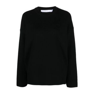 Iro Schwarzer Wollpullover mit Logo - - Knitwear - Damen - Schwarzk - M