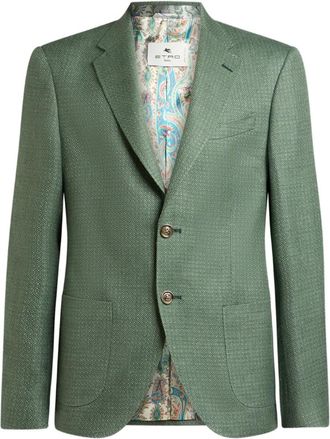 Etro Einreihiges Sakko - Gr&uuml;n