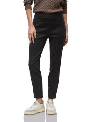 Street One 3715974 Pantalon en Velours, Noir, 34 W x 28 L pour Femme