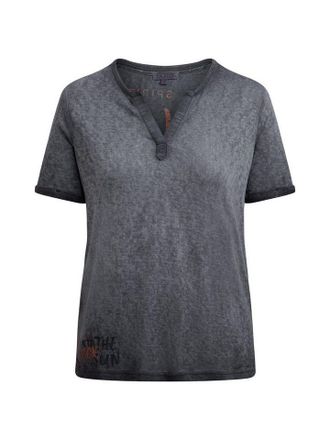soccx V-Shirt mit fixierten Turn-Up-&Auml;rmeln