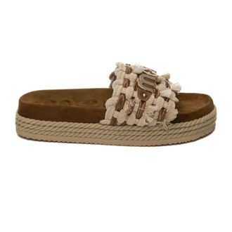 Mou Femme, Chaussures, Beige, Taille: 37 EU Sandale Franges