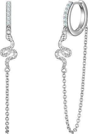 Glanzst&uuml;cke M&uuml;nchen Ohrringe - Sterling Silber Creolen Zirkonia - Gr. unisize - in Silber - f&uuml;r Damen