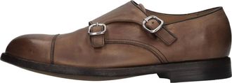 Green George Green George, Homme, Chaussures, Brun, Taille: 41 1/2 EU Mocassins en cuir &agrave; double boucle
