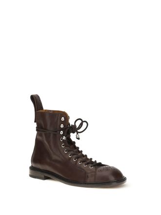Versace Mens Ankle Boots Billy Radica-Palladium Upper: Calf Suede Radica/palladium