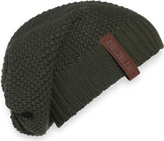 Knit Factory Bonnet Coco - Bonnet Femme et Homme - Beanie Hiver - Bonnet Chaud - Bonnet tricot&eacute; - Khaki - One Size - 30% Laine, 70% Acrylique