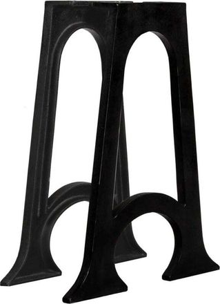 vidaXL 2 pieds de table de salle &agrave; manger Base vo&ucirc;t&eacute;e Cadre en a Fonte Vidaxl