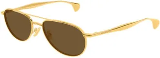 Bottega Veneta BV1419S Sunglasses - Gold