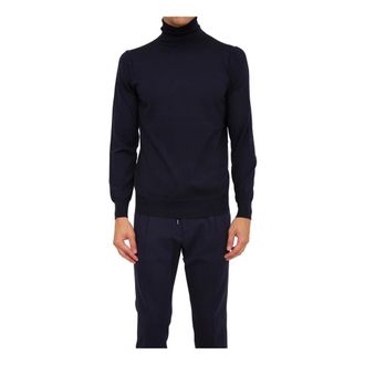 Paolo Pecora Blauer Rollkragenpullover - - Knitwear - Herren - Blau - M
