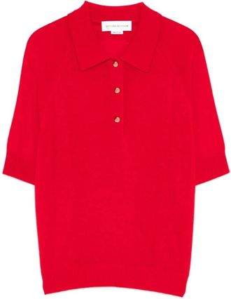 Victoria Beckham Femme, Tops, Rouge, Taille: 40 FR Polo Top