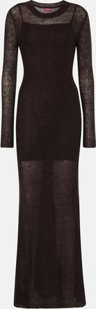 Staud Maxikleid Eiza aus Mesh