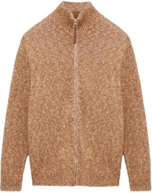 Loewe Cardigan zipp&eacute; en coton, lin et laine